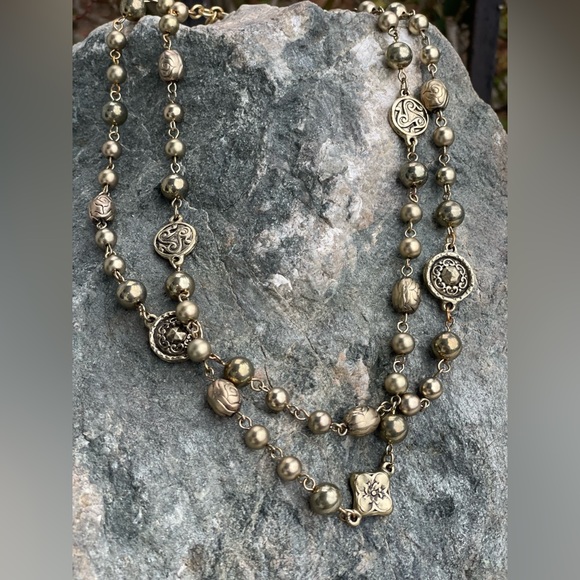 Express | Jewelry | Vintage Express Gold Beaded Necklace | Poshmark